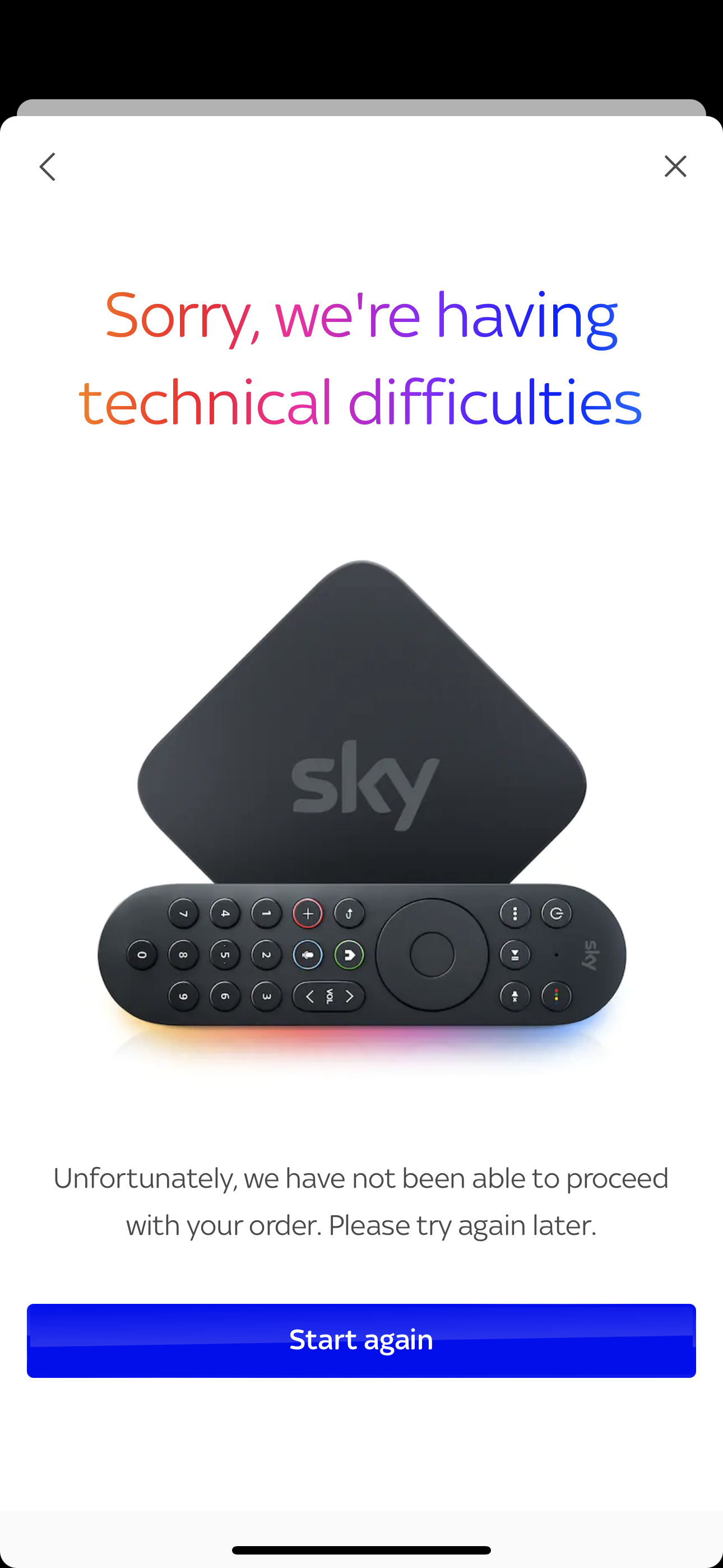 Answered: Sky stream lets me get to the final stage of singi... | Sky ...