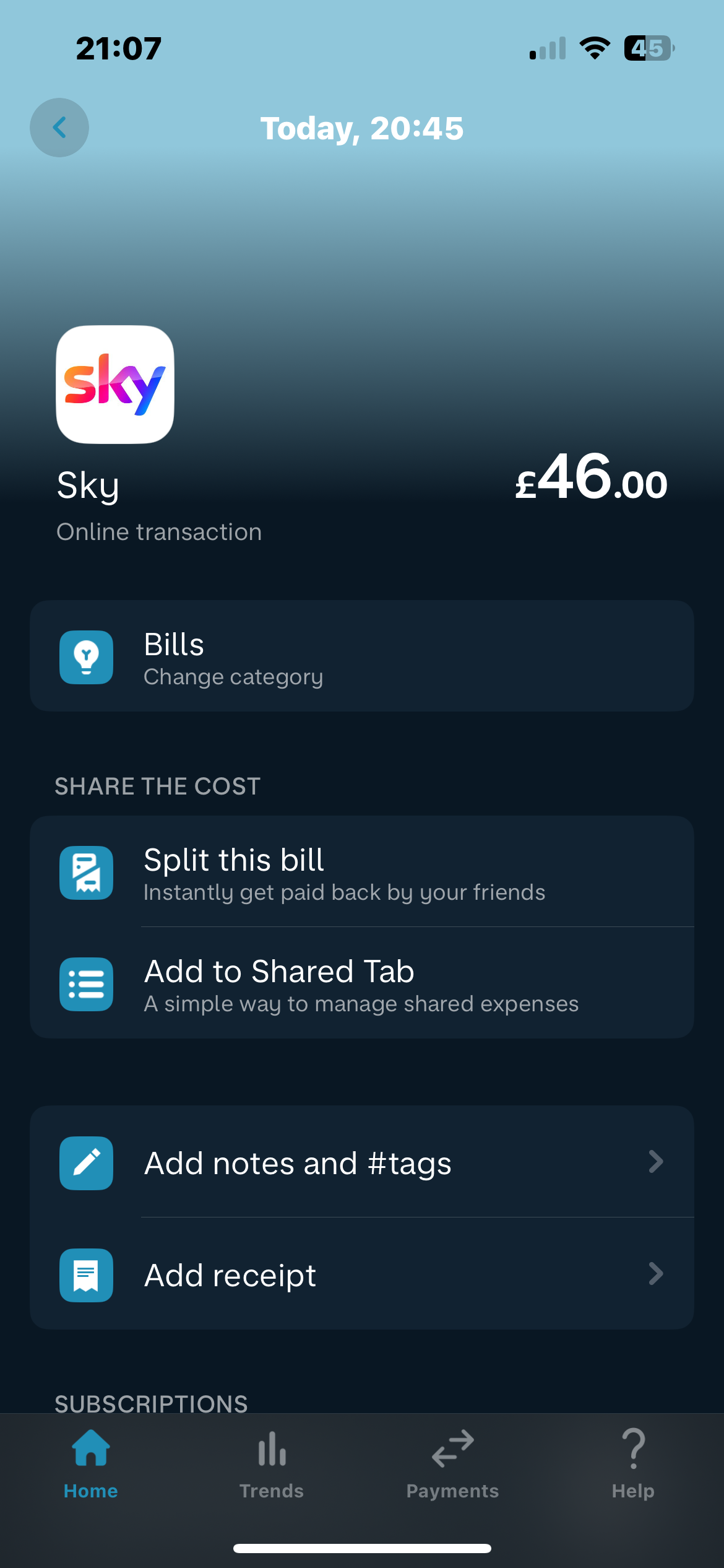 I paid my outstanding bill amount it took it out m... | Sky Community