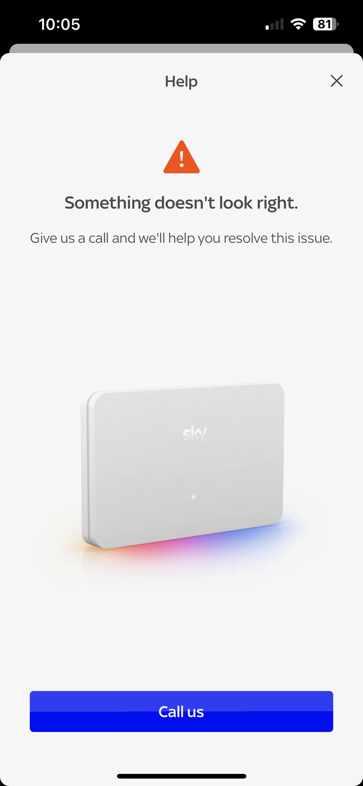 WiFi Hub Set Up Not Complete & Mobile Device Issue... | Sky Community