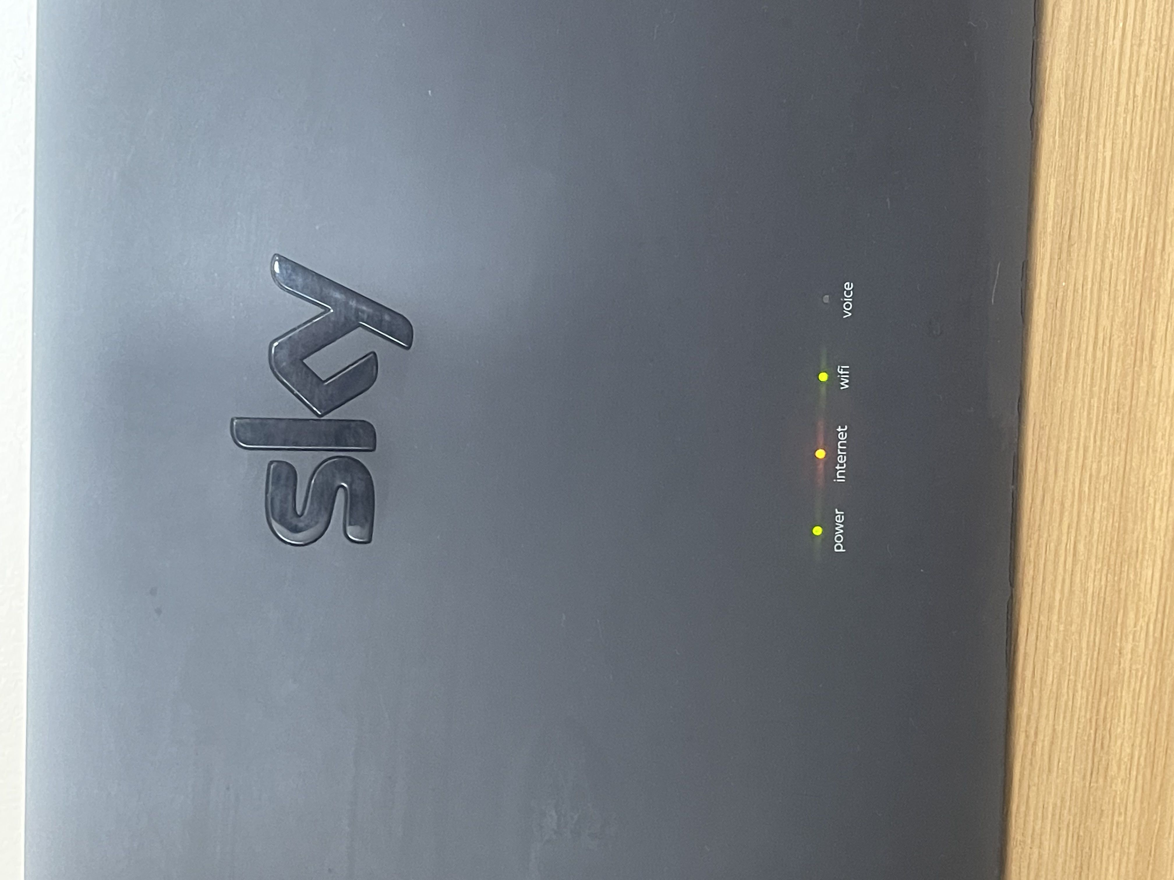Orange light on (internet) router. | Sky Community