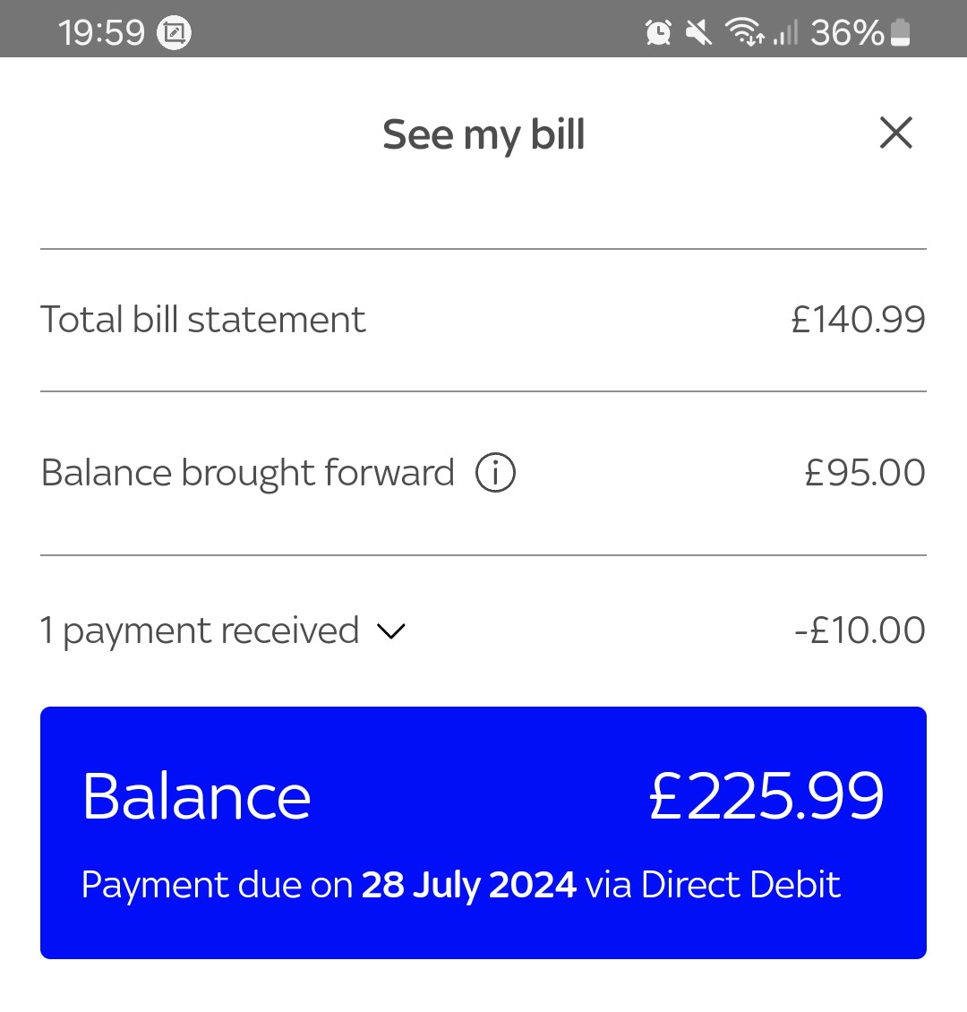 Bill carried forward | Sky Community