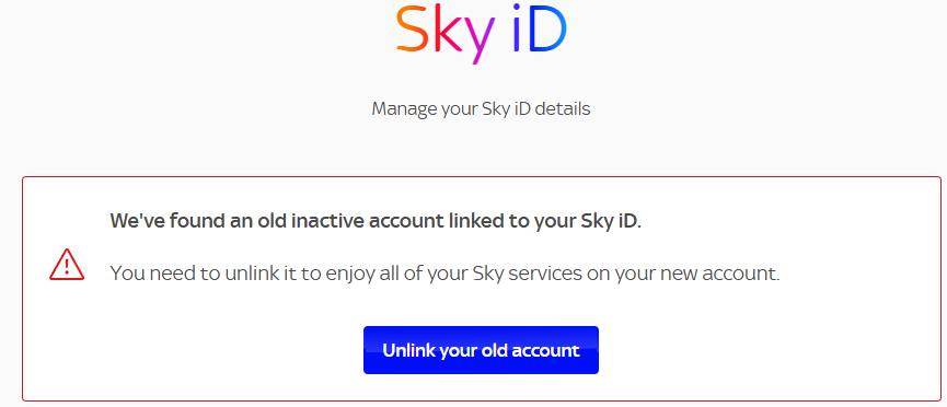 Unable to unlink old account | Sky Community