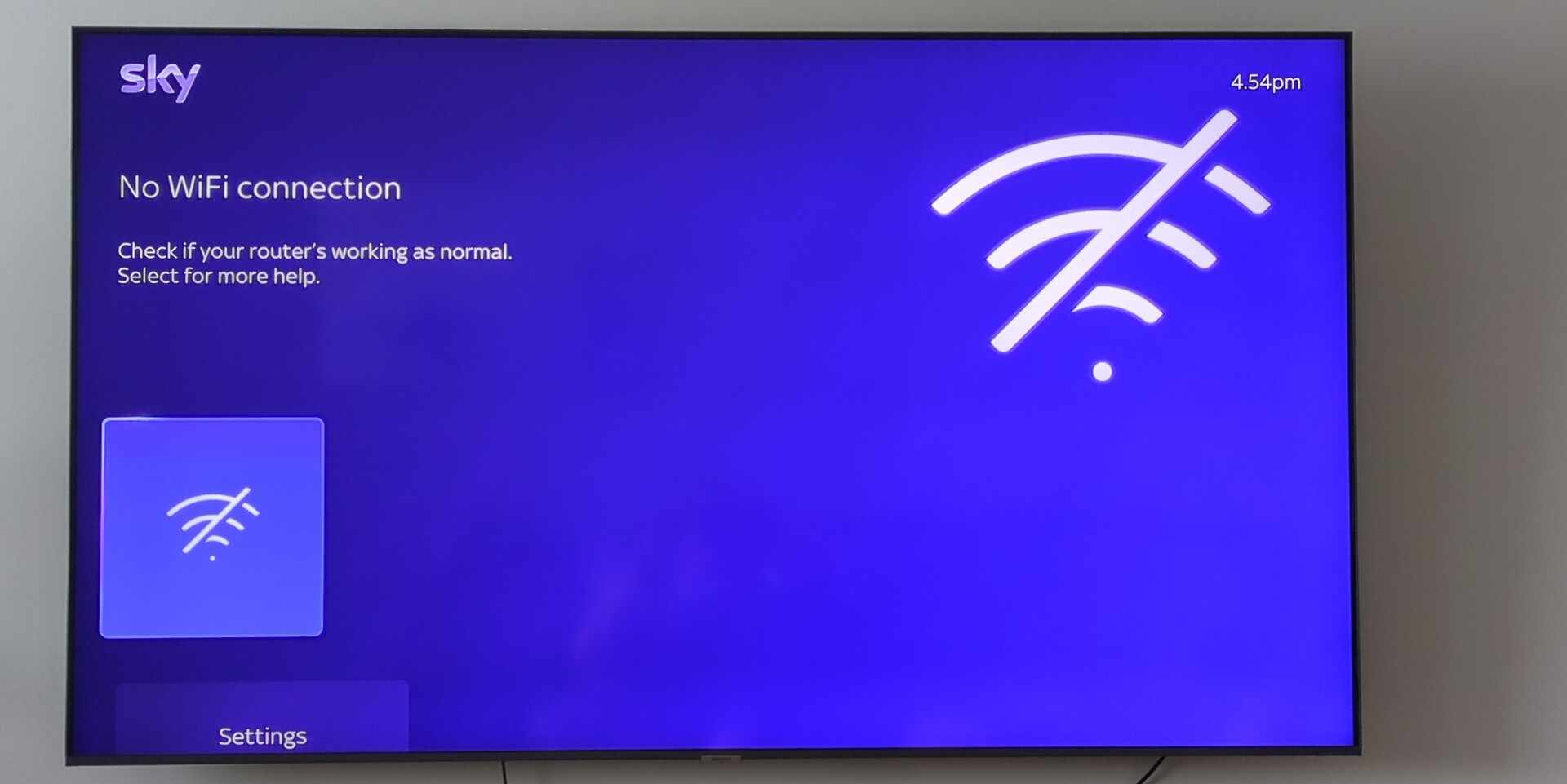No WiFi on start up Sky Stream | Sky Community
