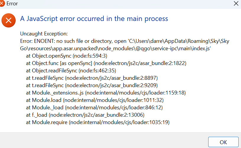 Answered: SKY Go javascript error | Sky Community