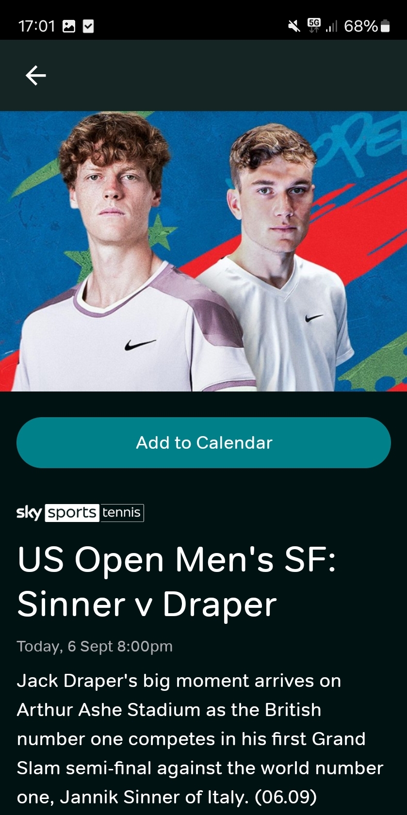 Sky Sports US Open Tennis Match Replays | Sky Community