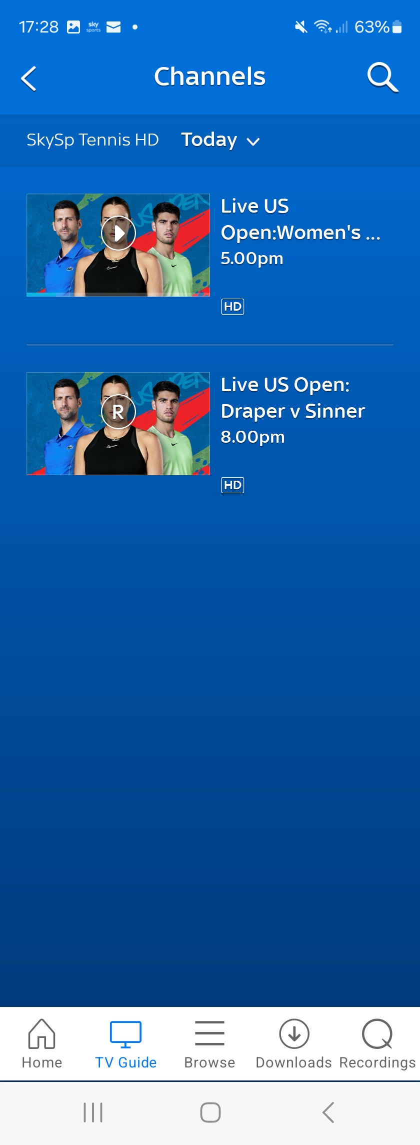 Sky Sports US Open Tennis Match Replays | Sky Community