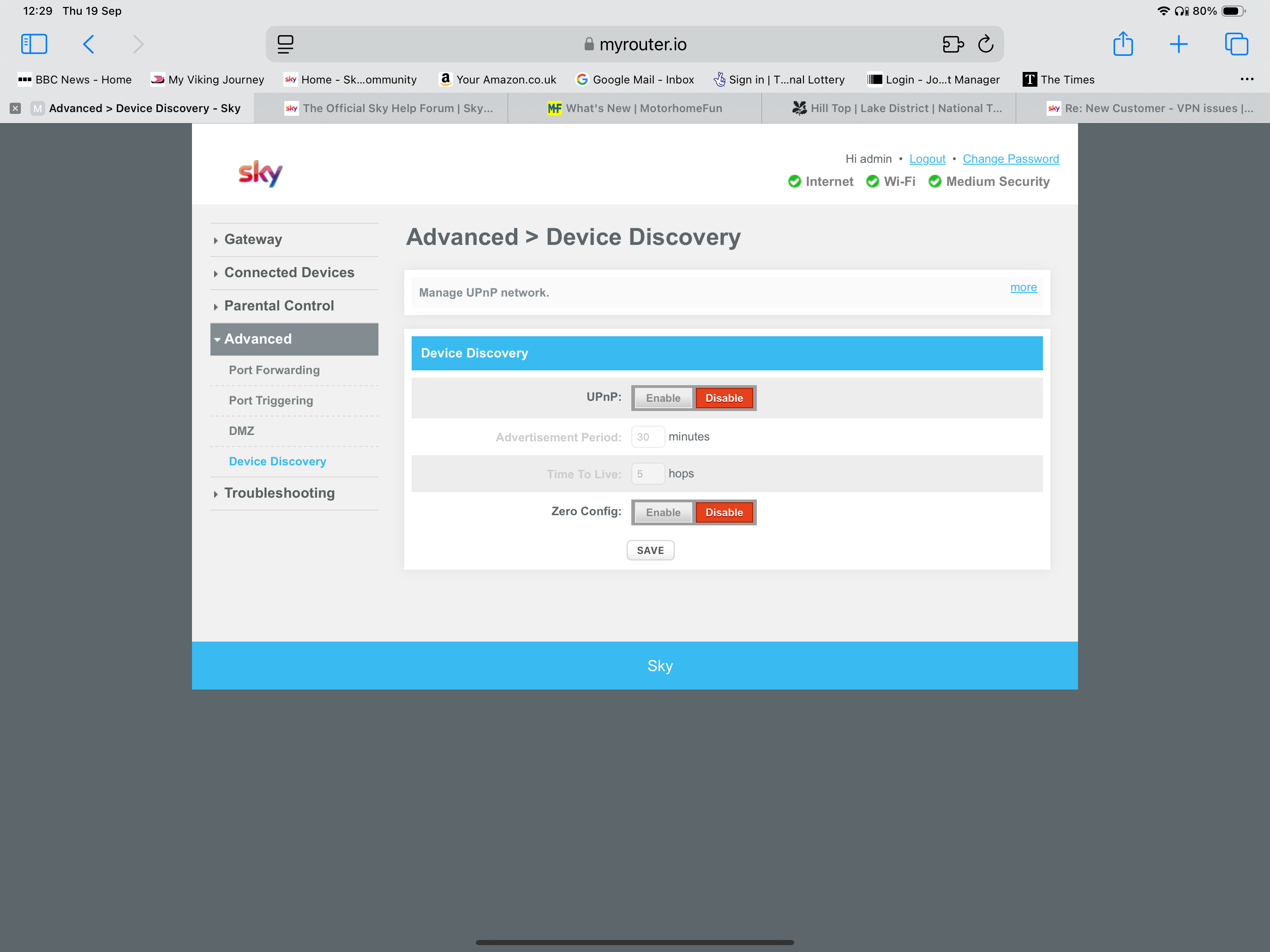 Re: New Customer - VPN issues | Sky Community