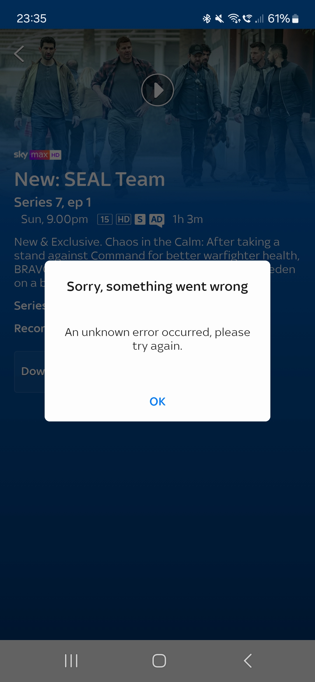 Sky not downloading to phone or tablet | Sky Community