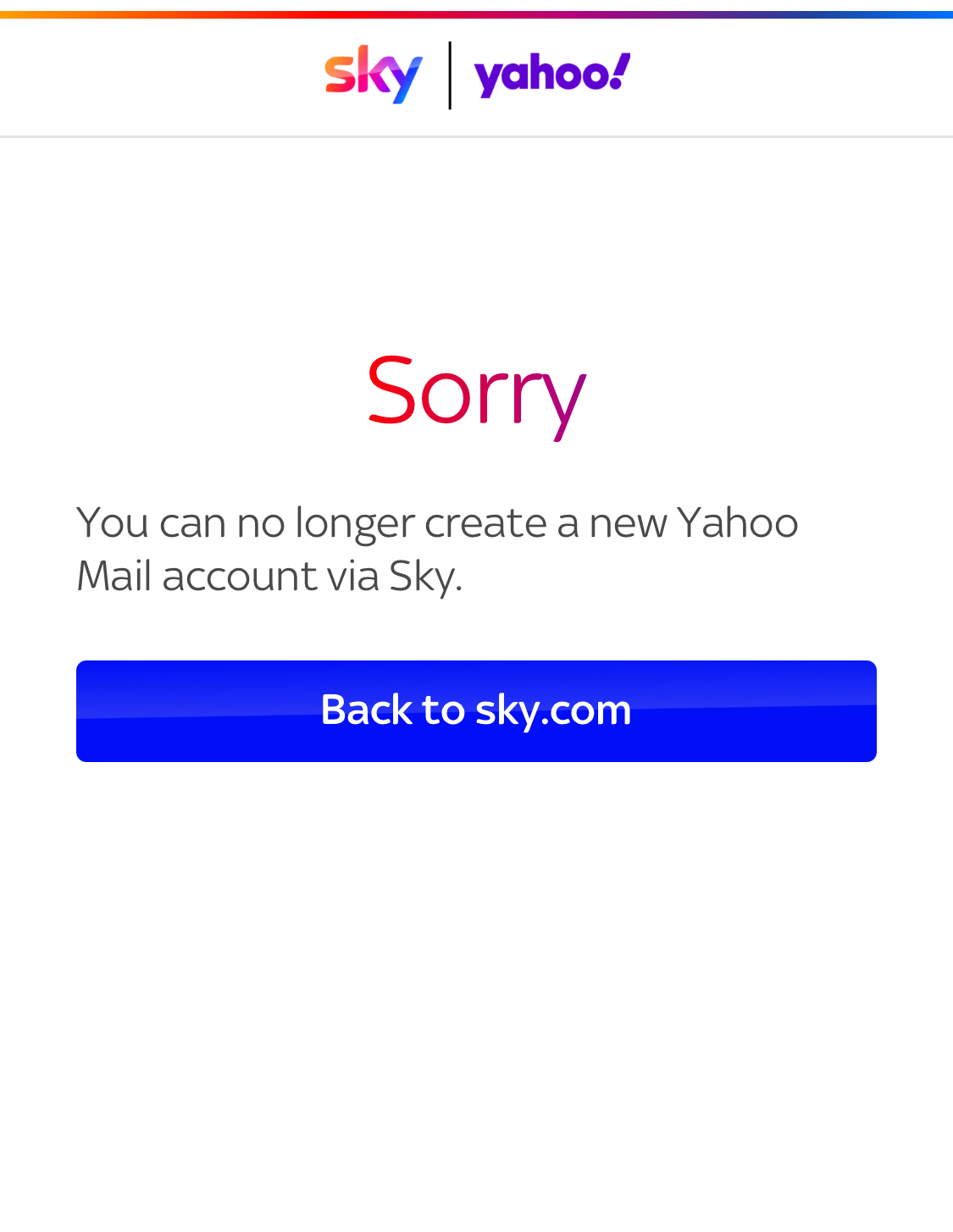 Can’t sign into my emails | Sky Community