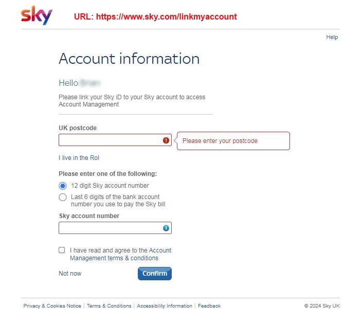 Answered: Secondary Sky iD accounts - Not to be set as "Auth... | Sky ...