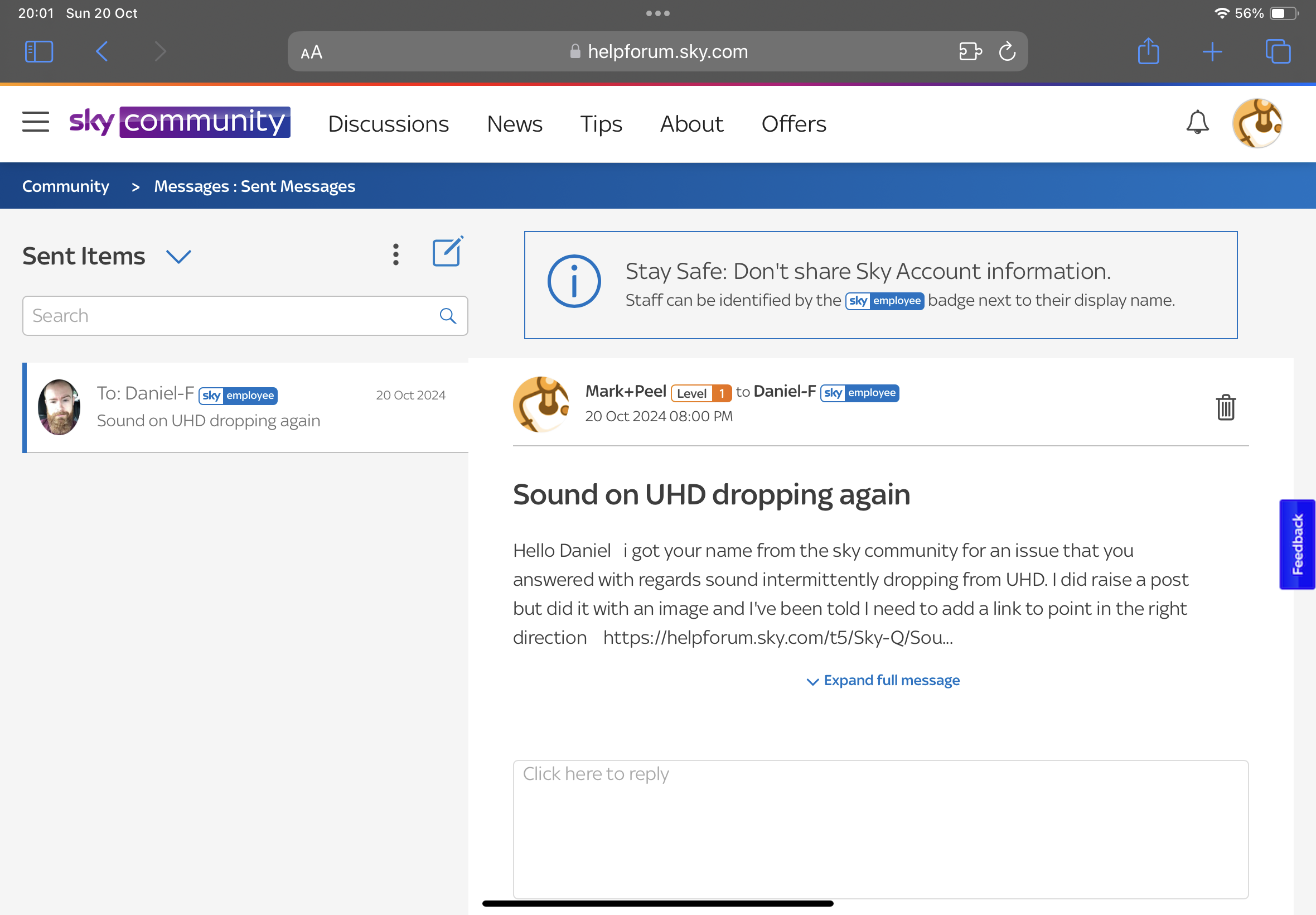 Sound Dropout on Sky Sports Main Event Channel | Sky Community