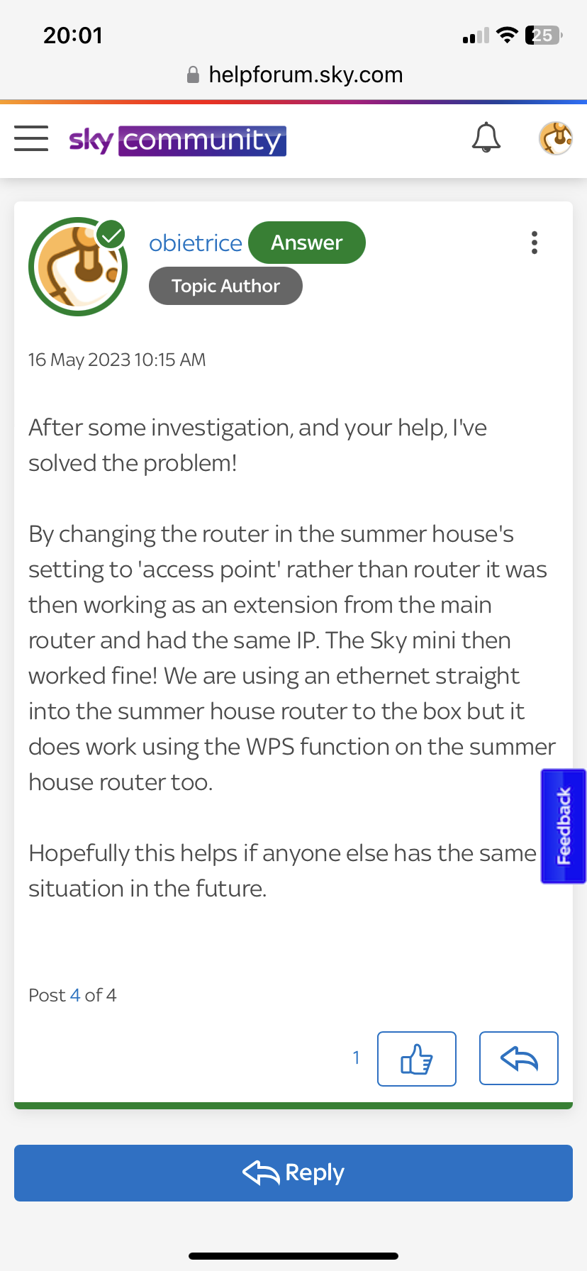 My sky q mini box is too far from main box. Is the... | Sky Community