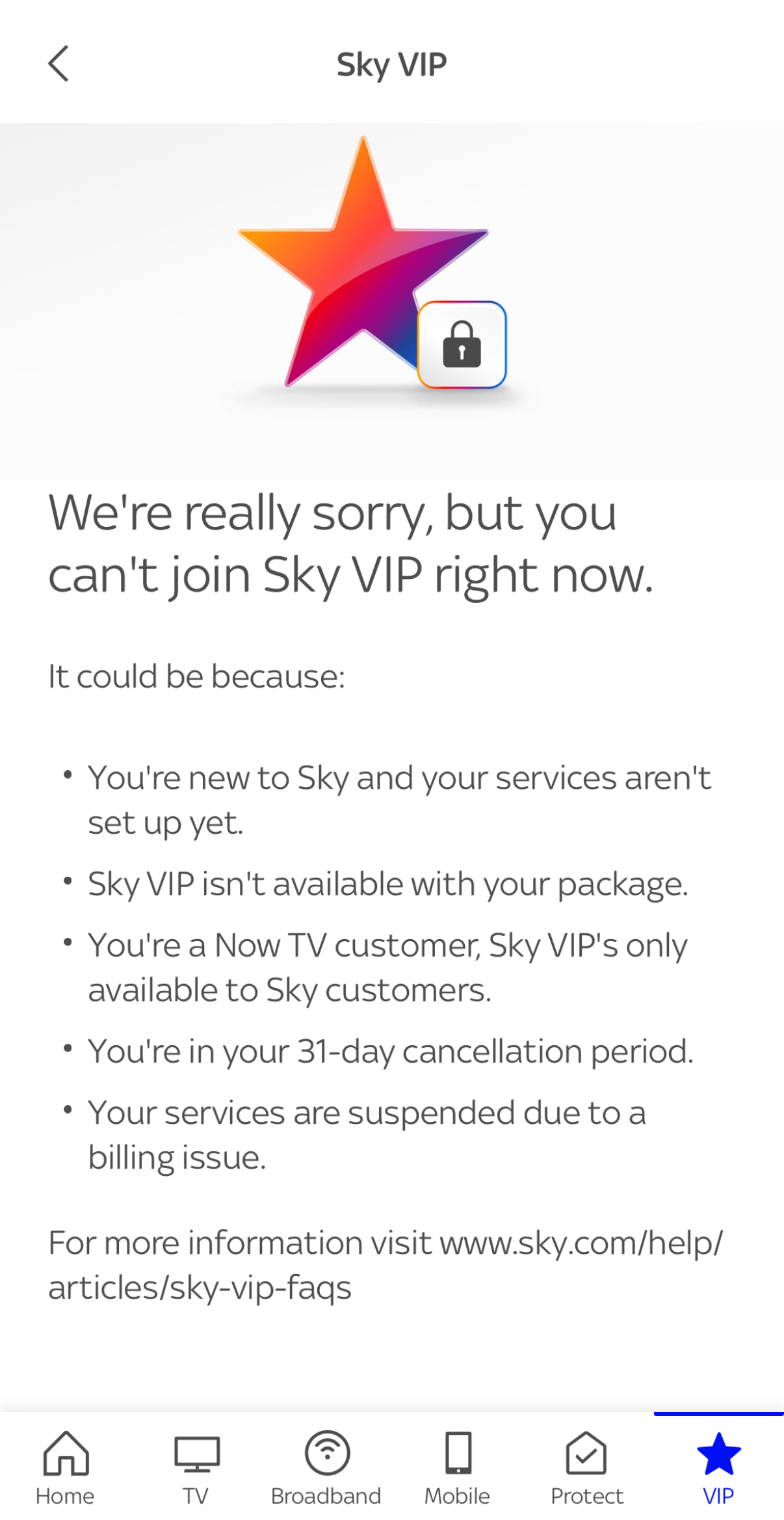 Sky VIP on iPhone | Sky Community