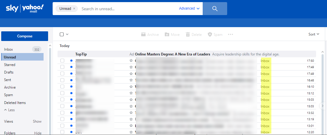certain emails do not go to my inbox but to the Un... | Sky Community