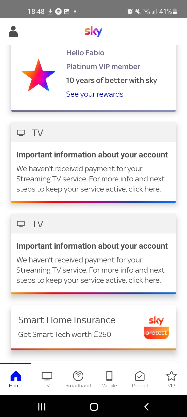 Streaming tv alert | Sky Community