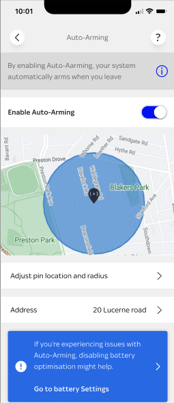 Sky Protect App Notifications