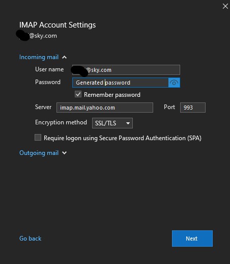 Answered: Cannot access IMAP server (or POP for that matter)... | Sky Community