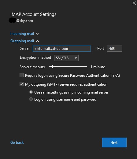 Answered: Cannot access IMAP server (or POP for that matter)... | Sky Community