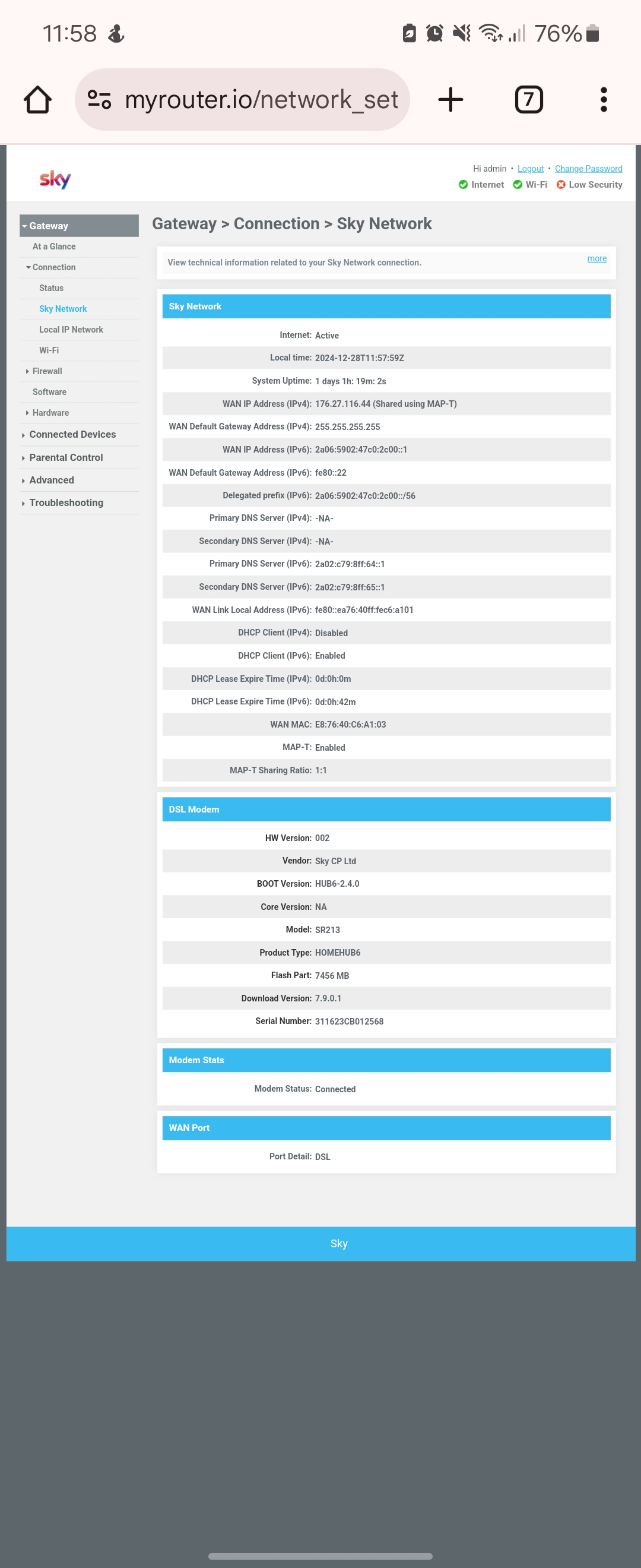 Broadband via ethernet isnt working | Sky Community