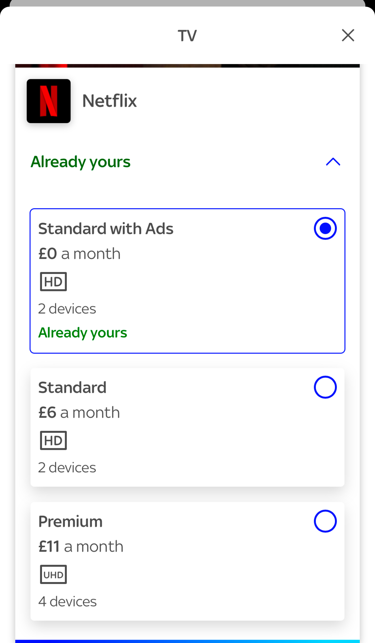 Netflix Premium | Sky Community
