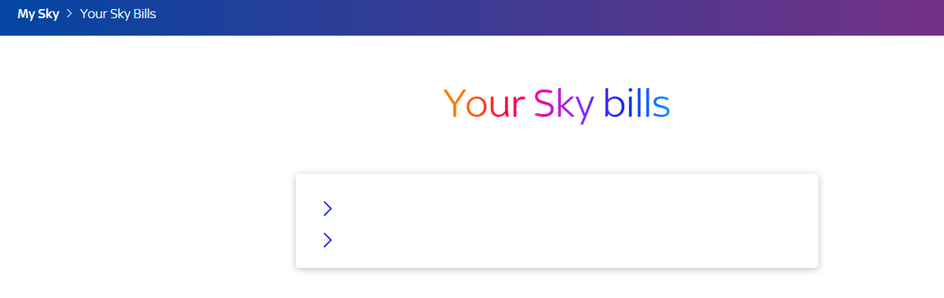 Can't View Sky Broadband Bill | Sky Community