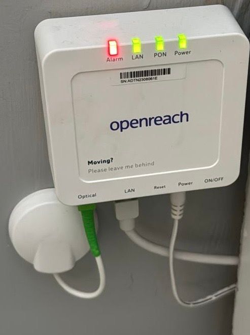 Alarm reset on Openreach ONT | Sky Community