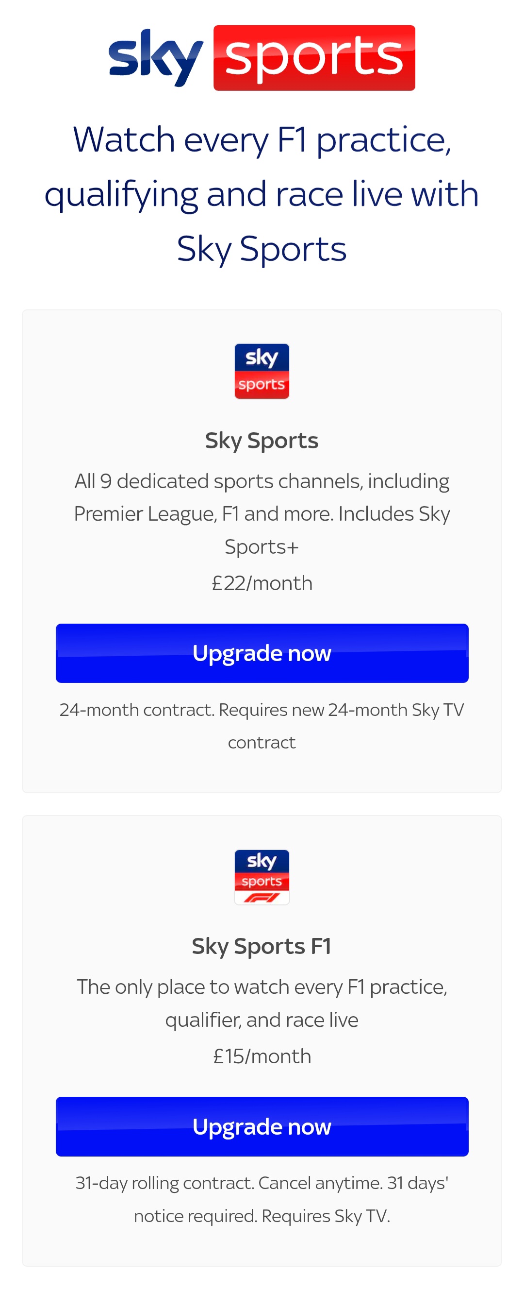 Prices on adverts different to the website | Sky Community