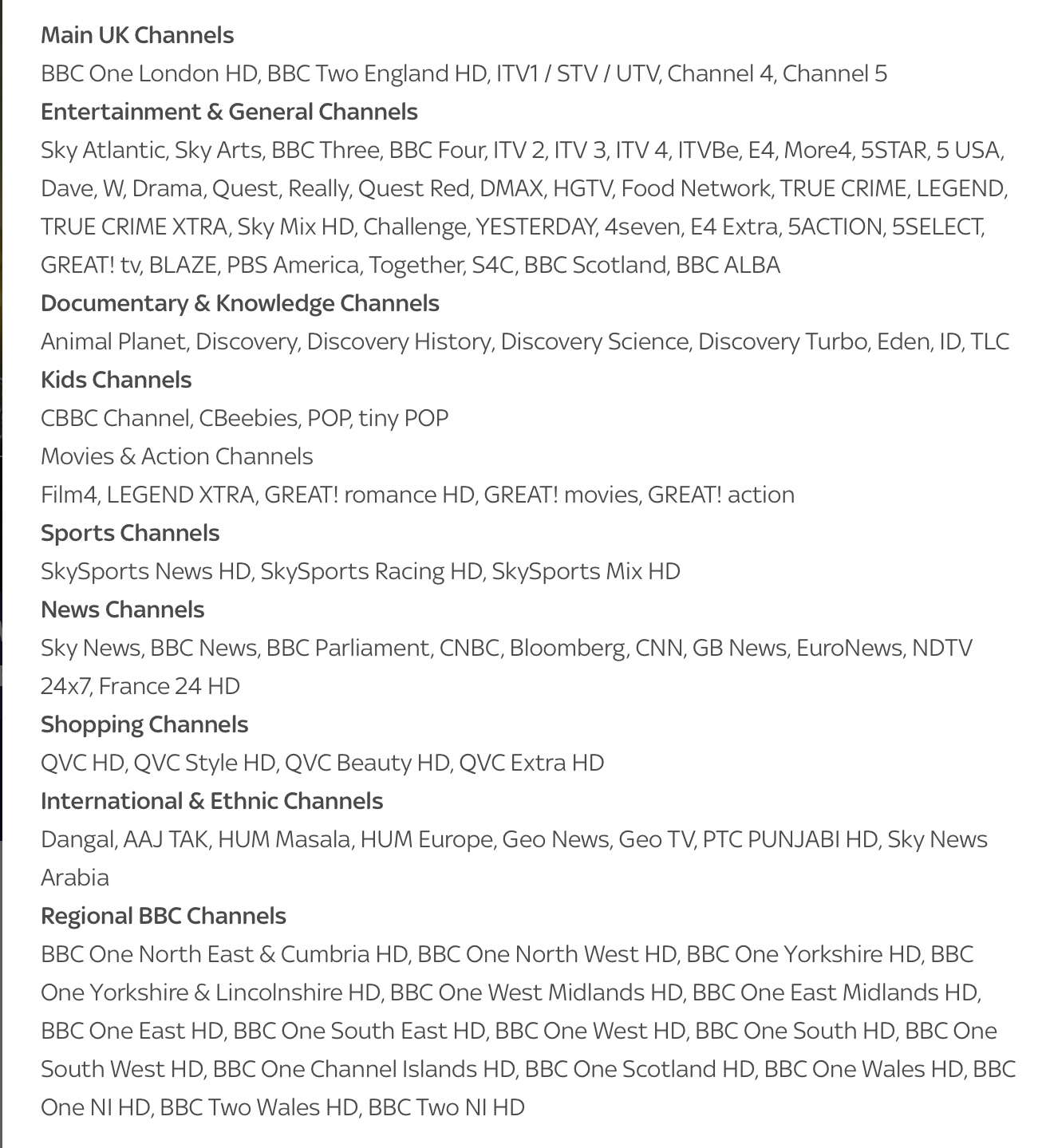 Ultimate TV package | Sky Community