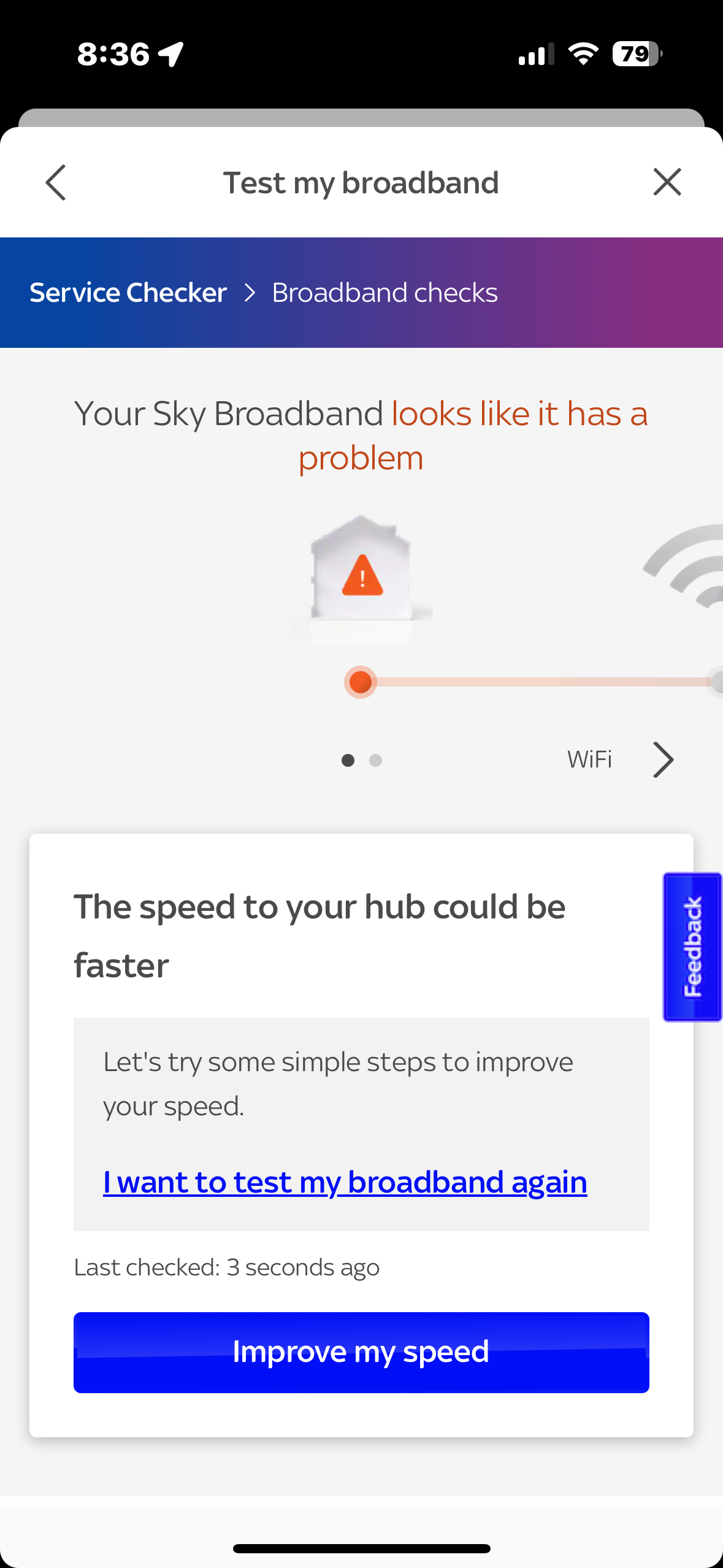 Sky broadband 500 show poor speed engineer vist10d... | Sky Community