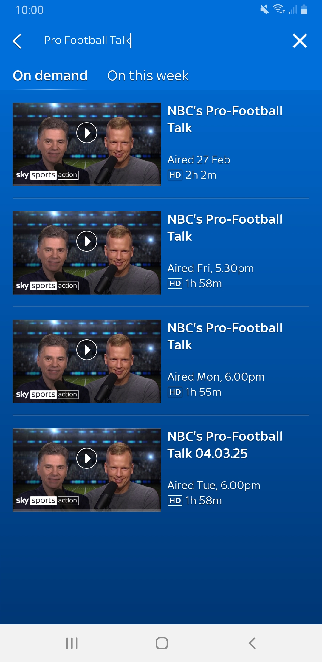 Answered: Sky nfl coverage... | Sky Community
