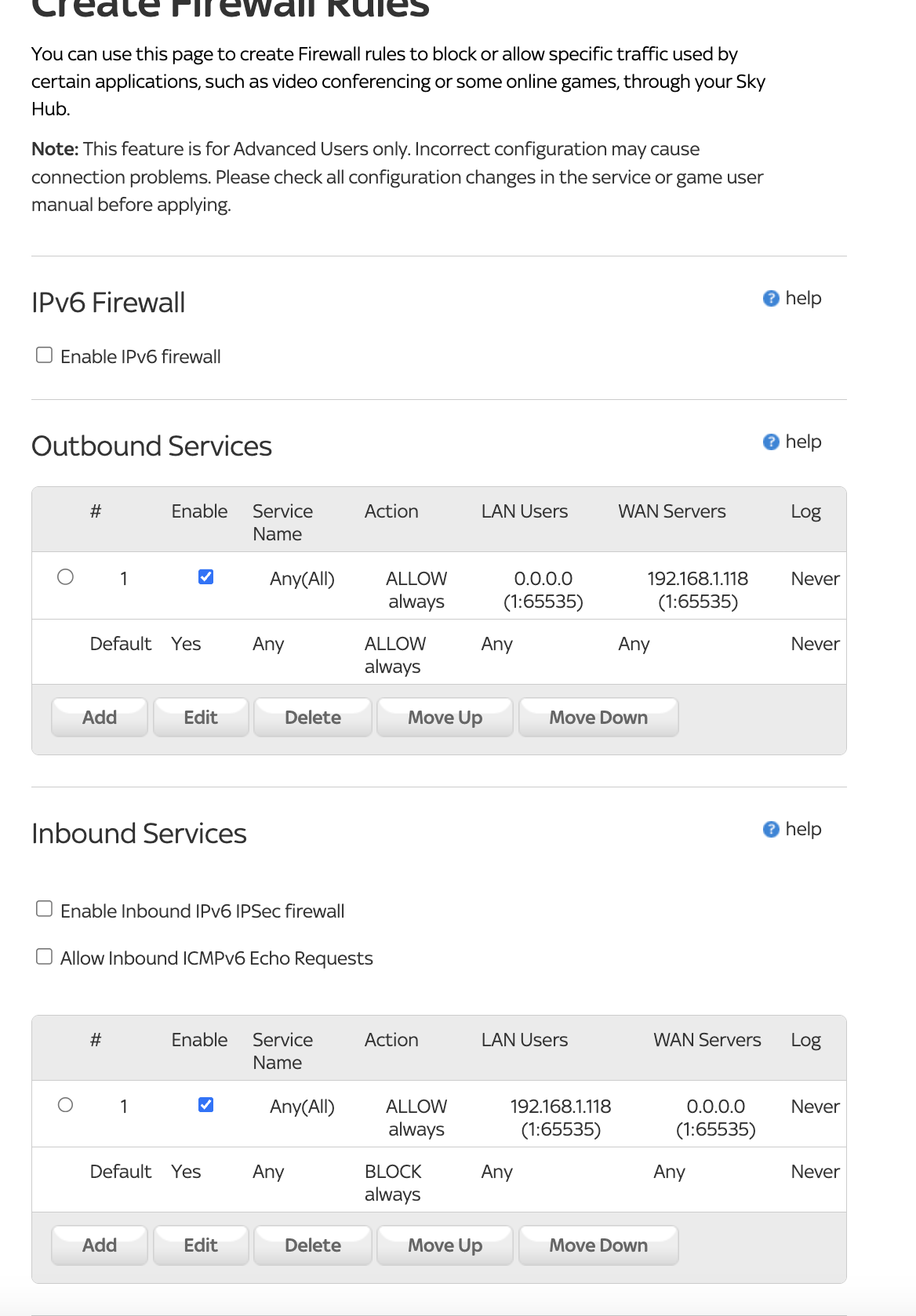 Switching to Sky Broadband FTTP from Virgin, route... | Sky Community