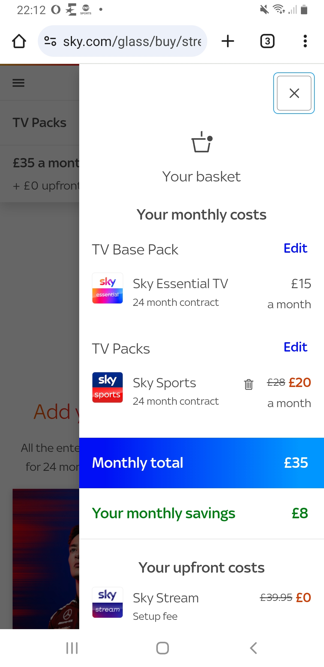 Returning customer pricing | Sky Community