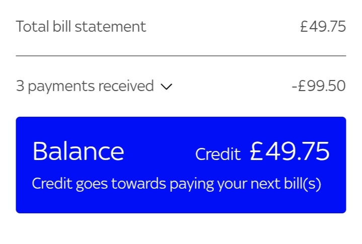 Sky Mobile bill moved to credit | Sky Community
