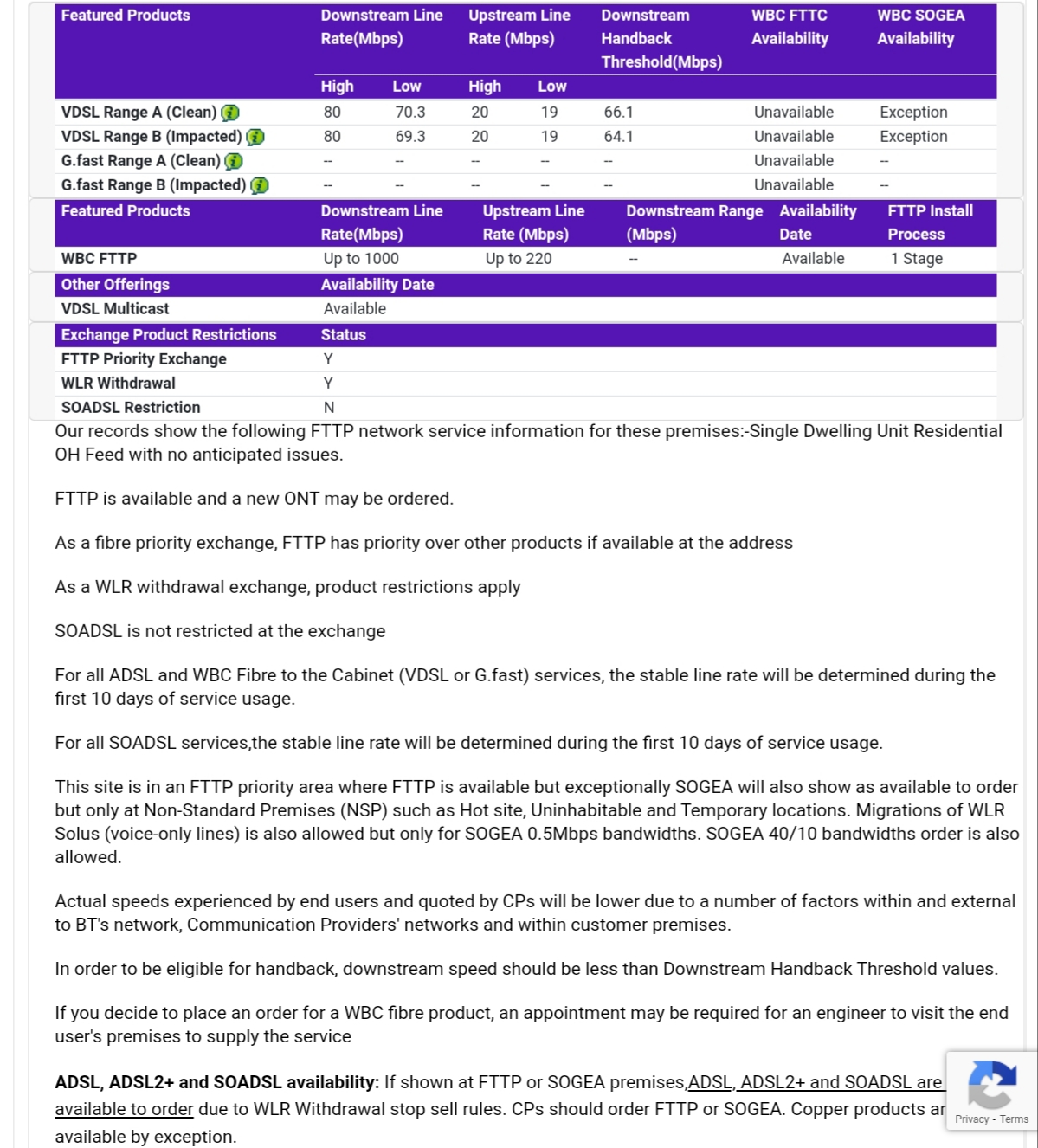 SOGEA availability in a Full Fibre priority exchan... | Sky Community