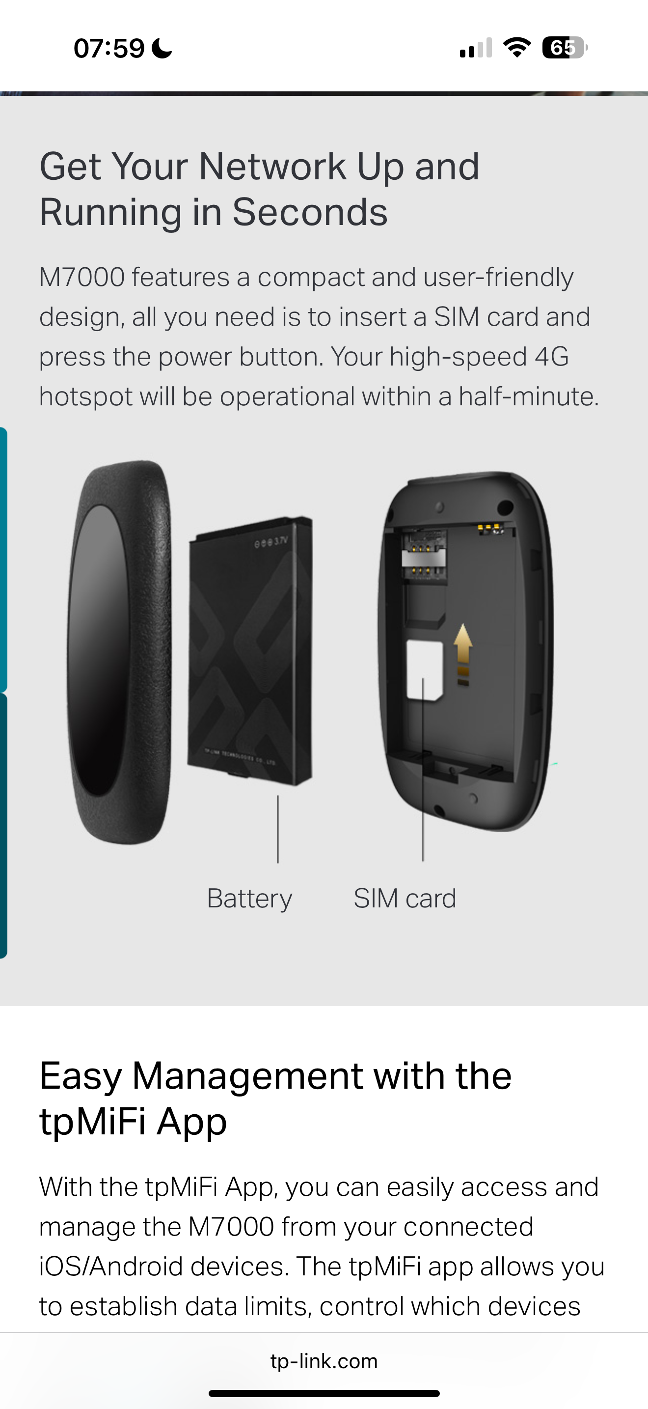 Re: TP-Link M7000 4G LTE Mobile Wi-Fi Dongle, Blac... | Sky Community
