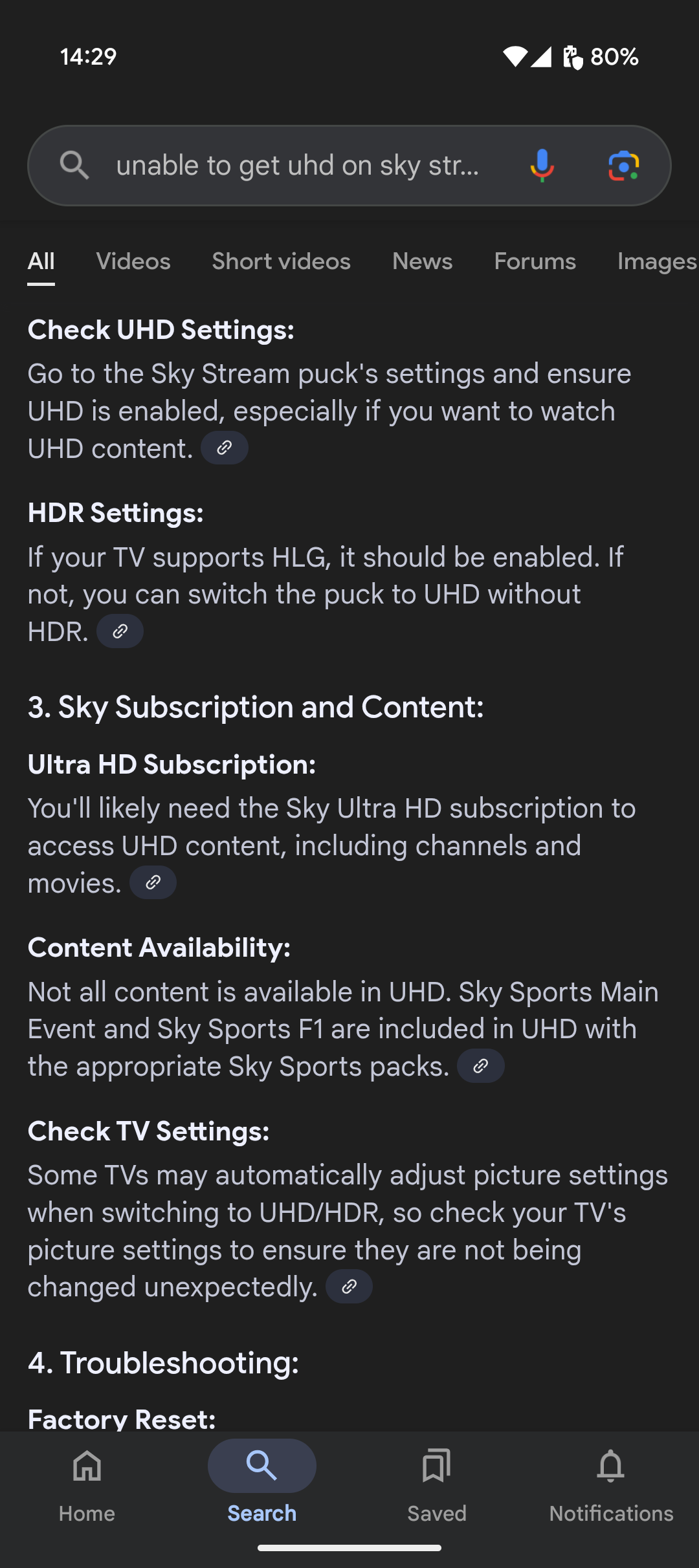 Re: Cannot get UHD after swapping to streaming | Sky Community
