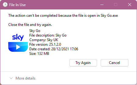 I'm having trouble reinstalling Sky Go on Windows ... | Sky Community