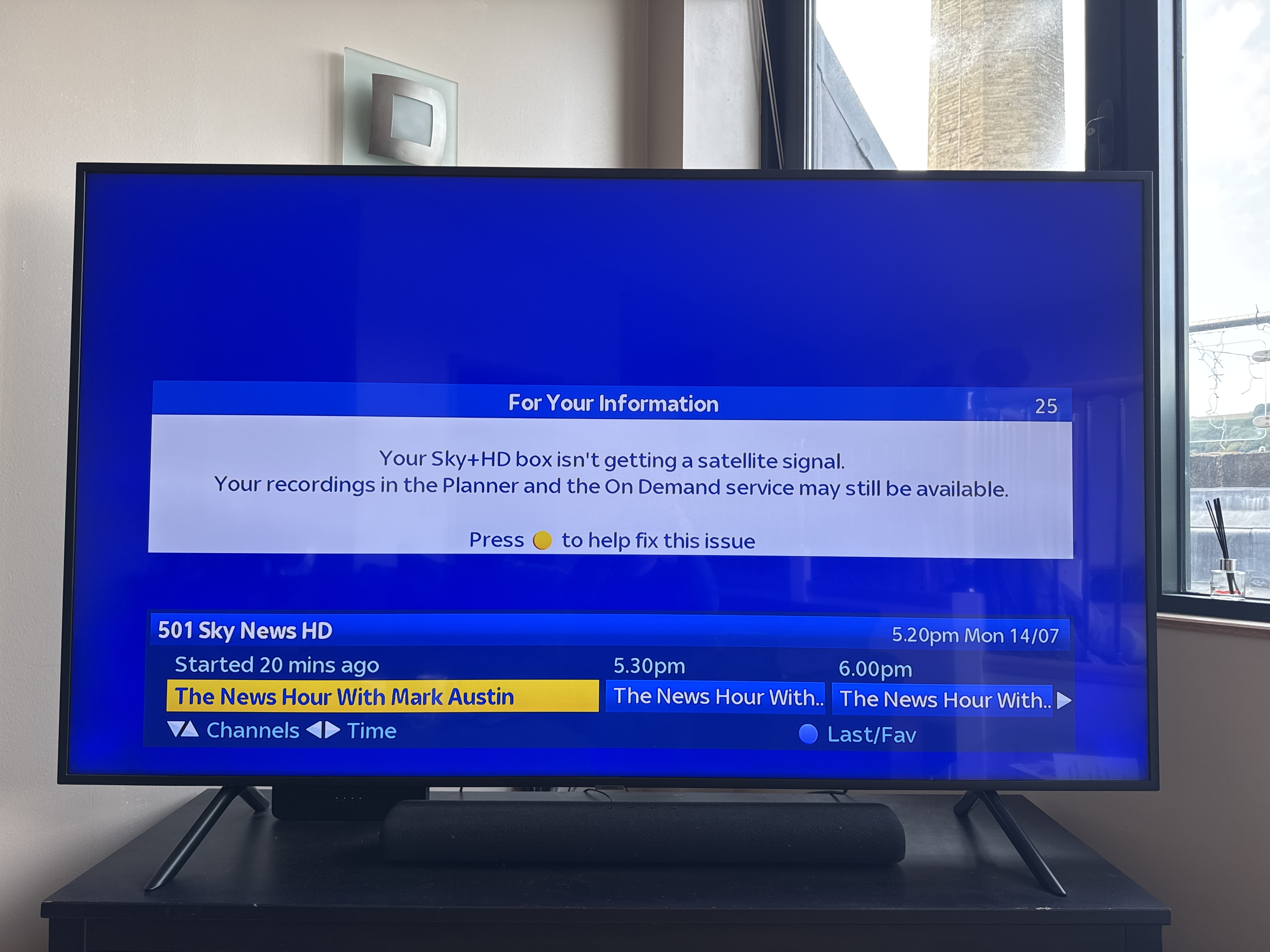 No satellite signal | Sky Community