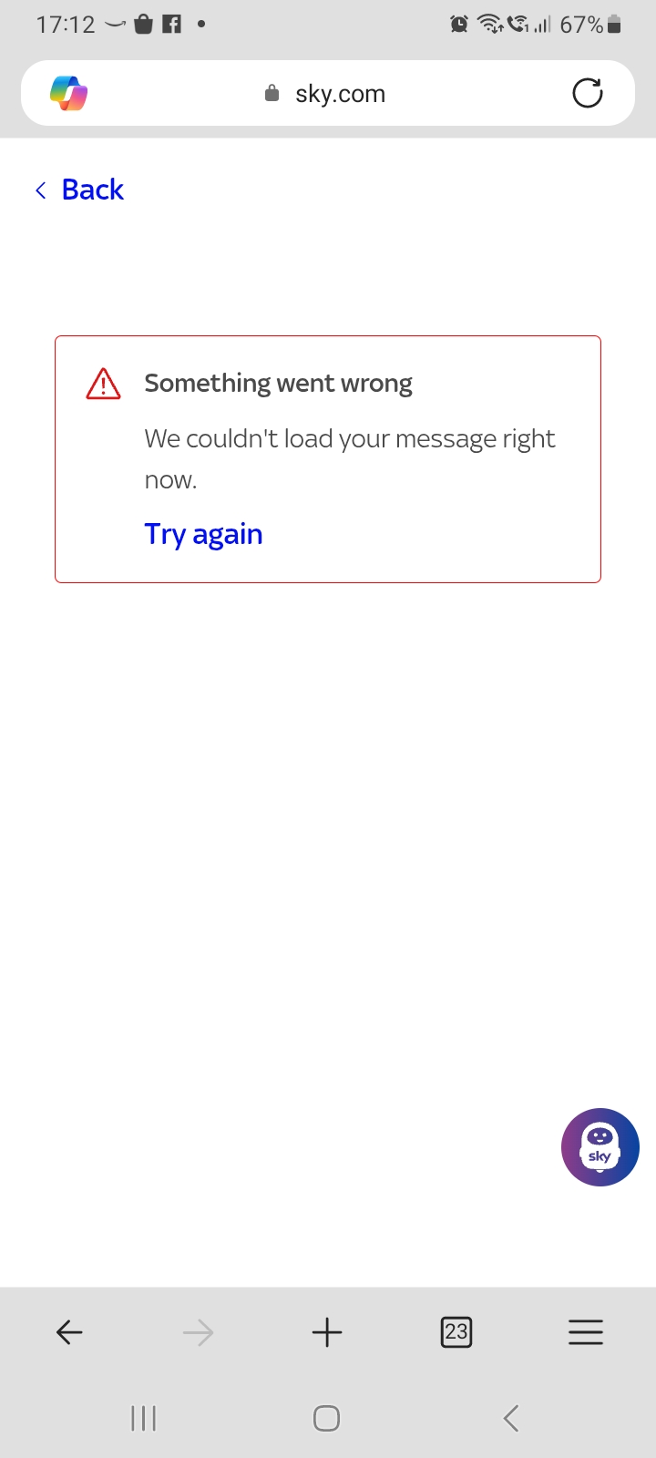Cannot sign my credit agreement | Sky Community