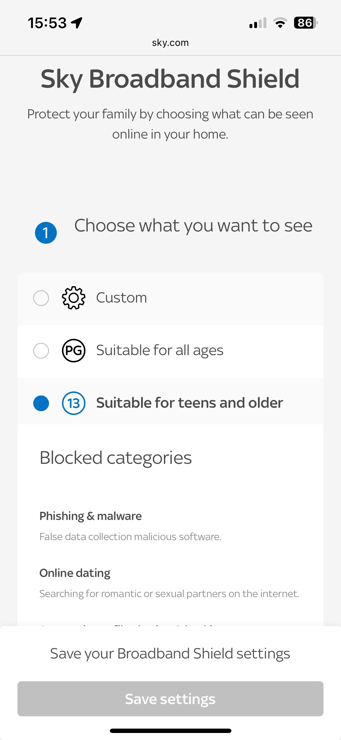 Broadband shield not working | Sky Community