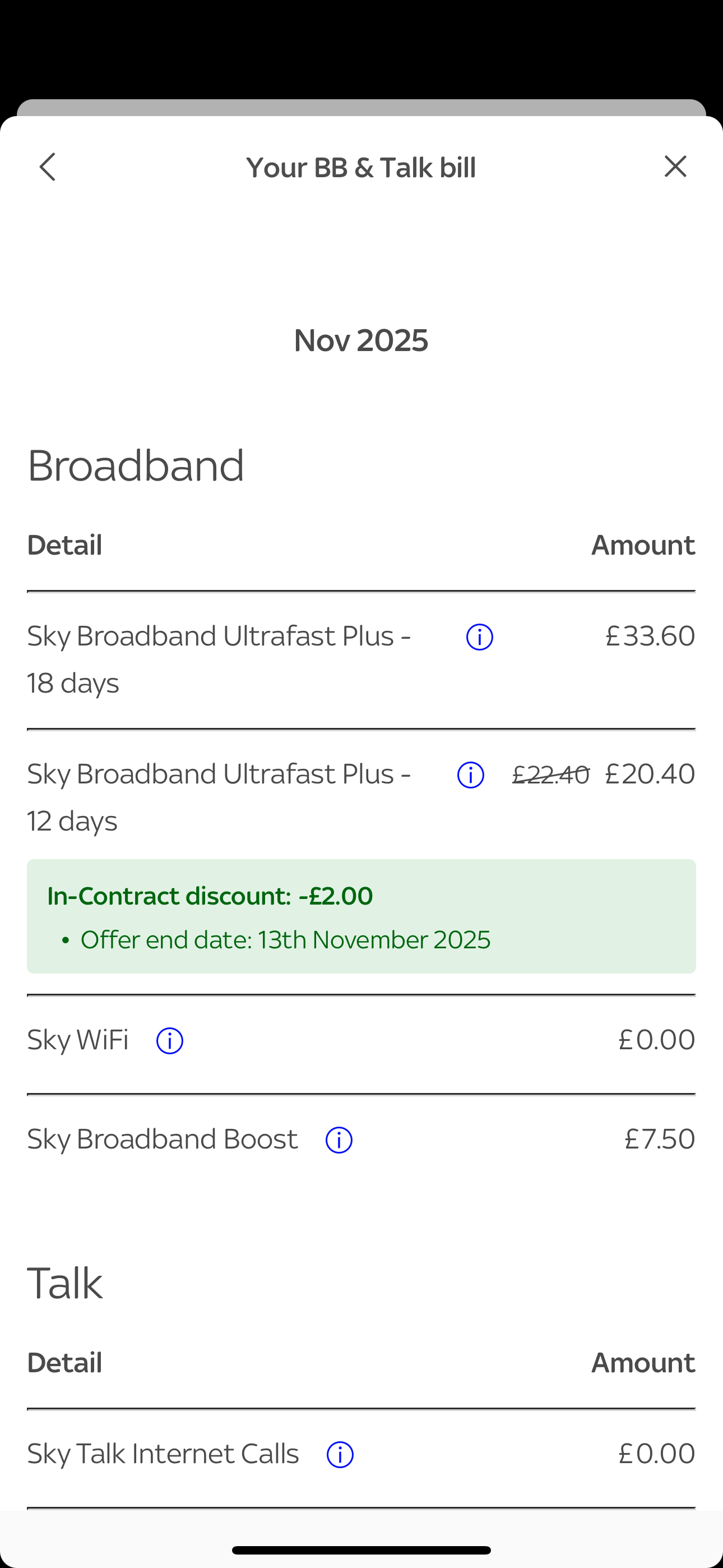Why the two separate bills for broadband? | Sky Community