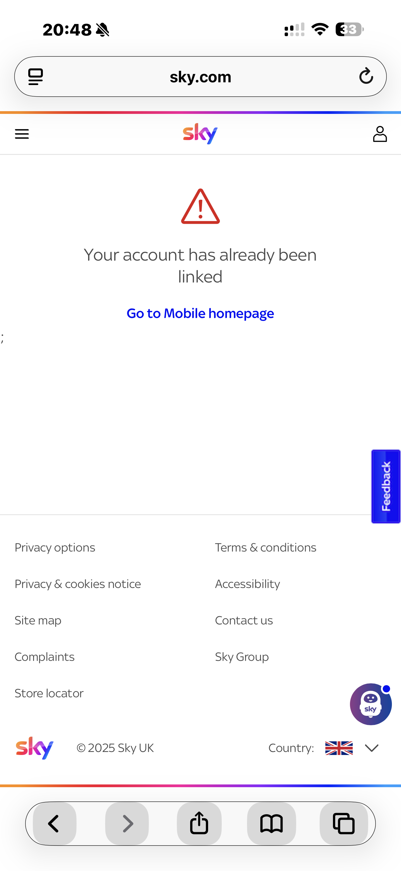 Sky Account broke | Sky Community