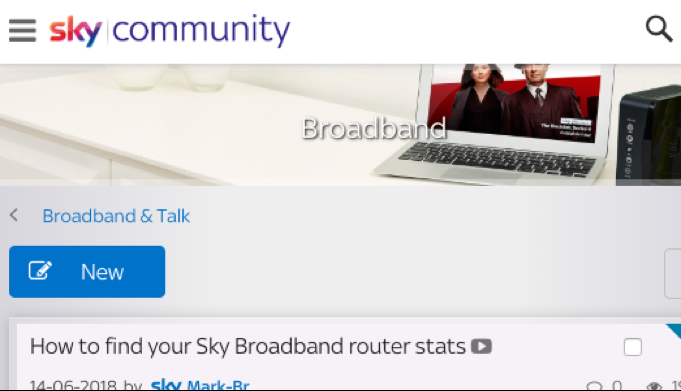 Intermittent Sky broadband