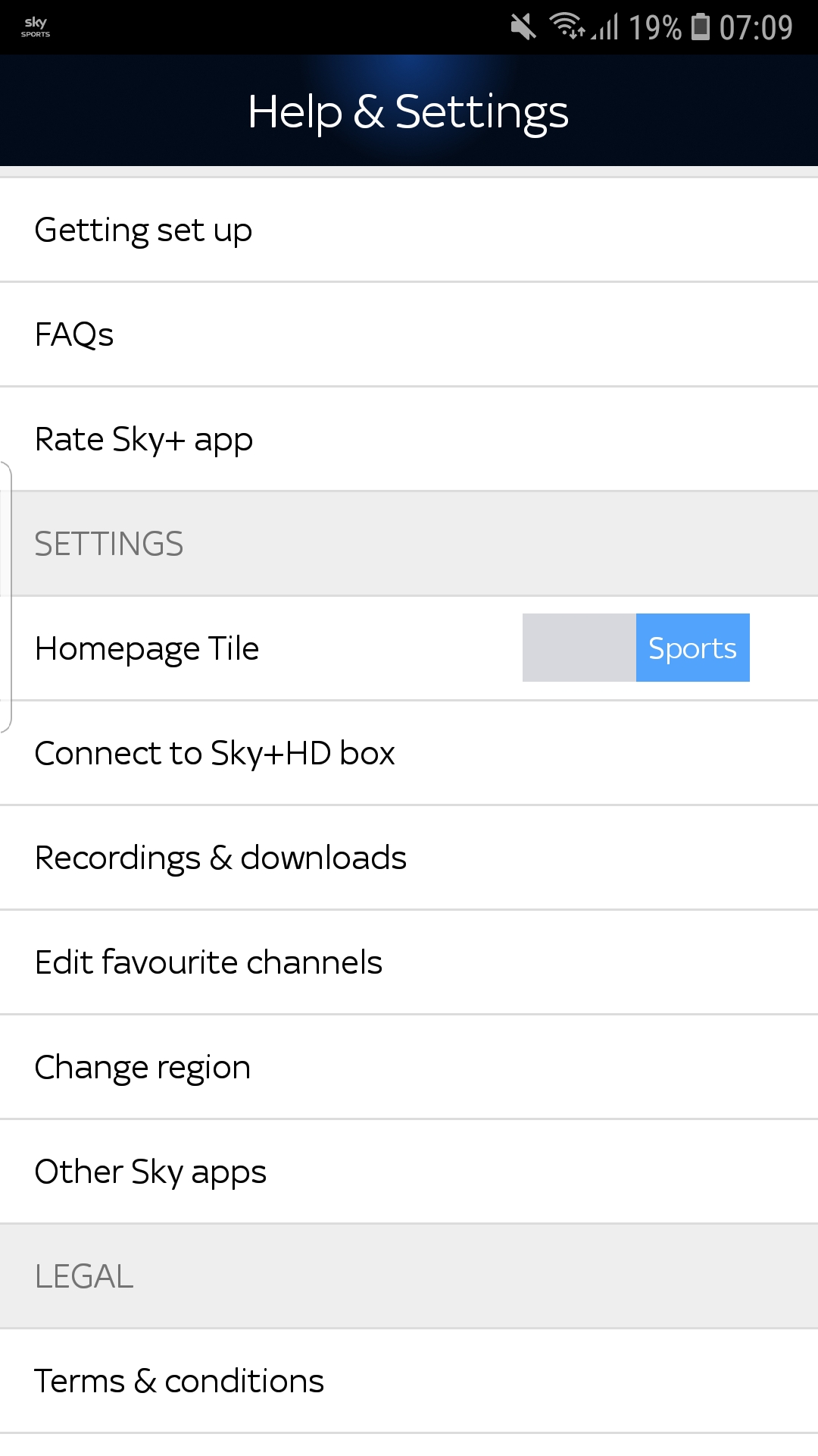 incorrect region message - Sky Community