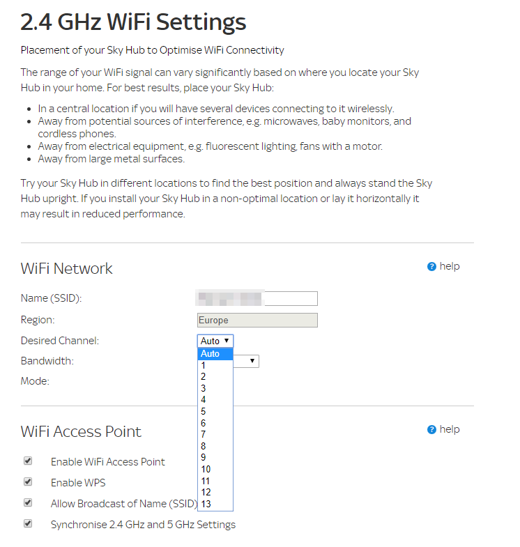 Answered: How can I change the 5ghz wifi channels on the ne... - Sky ...