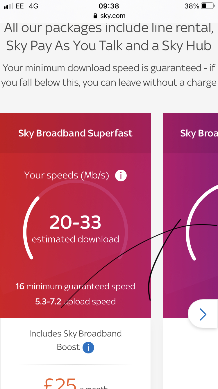 My Broadband Superfast speed is 30 is this legal? - Sky Community