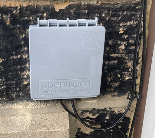 Openreach FTTP cable fitting exterior wall? | Sky Community