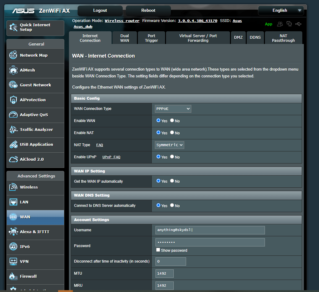 Draytek Vigor 130, ASUS ZenWifi AX and Sky superfa... | Sky Community