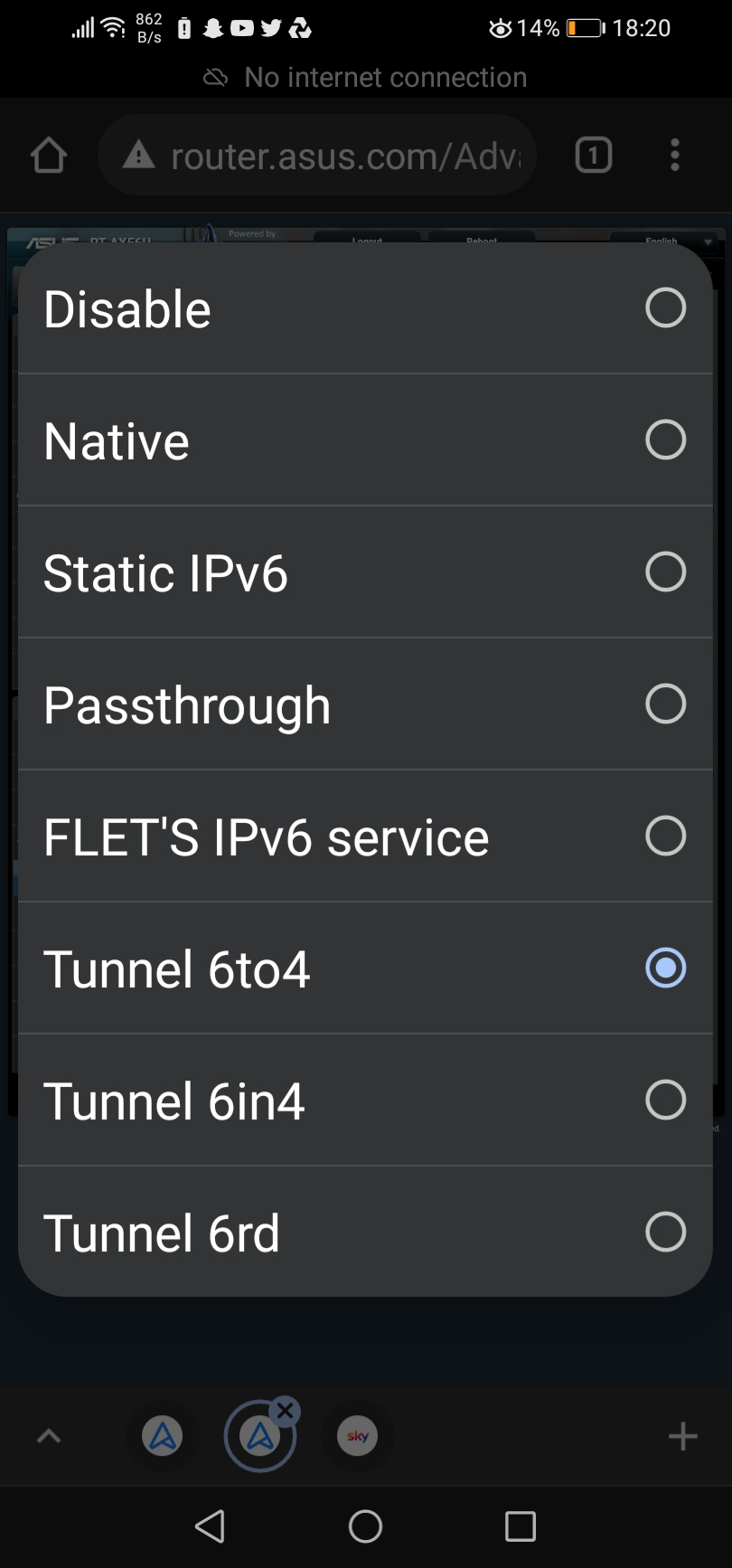 Answered: 3rd party router no connecting fttp | Sky Community