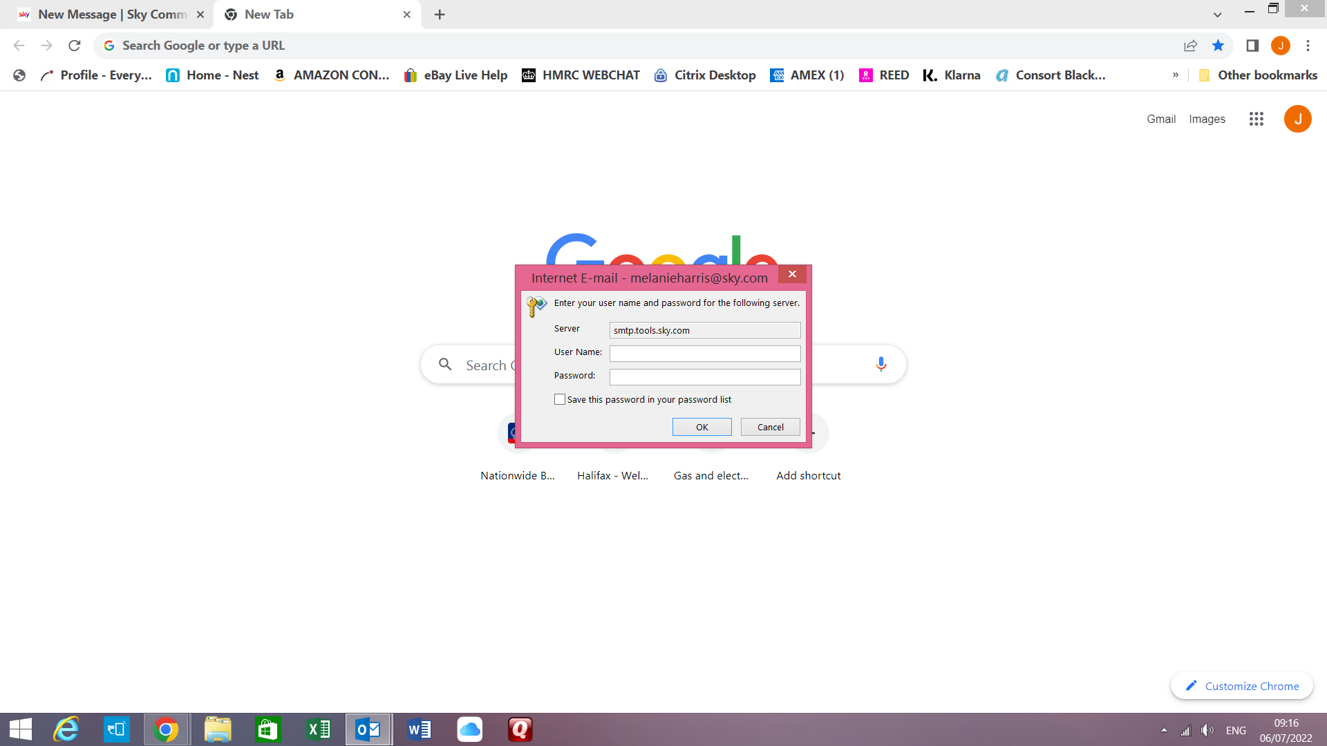 Issue with POP up asking for username and password... | Sky Community